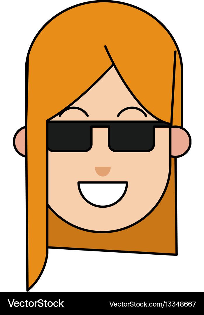 Happy young woman icon image Royalty Free Vector Image