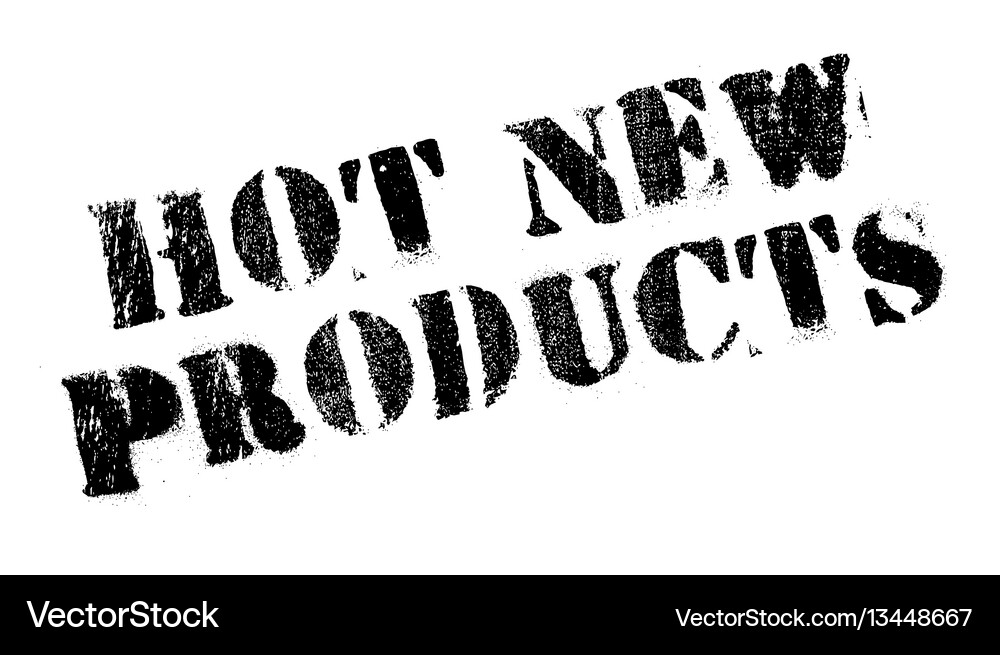 Hot new products rubber stamp Royalty Free Vector Image