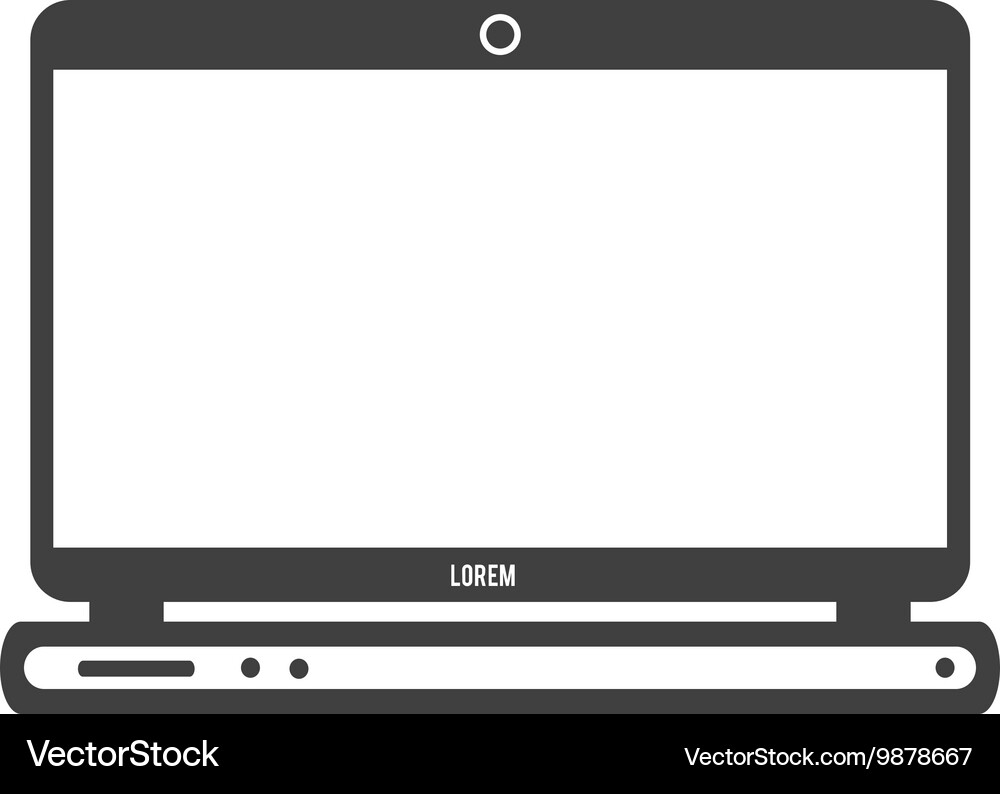 Laptop in vintage colors Royalty Free Vector Image