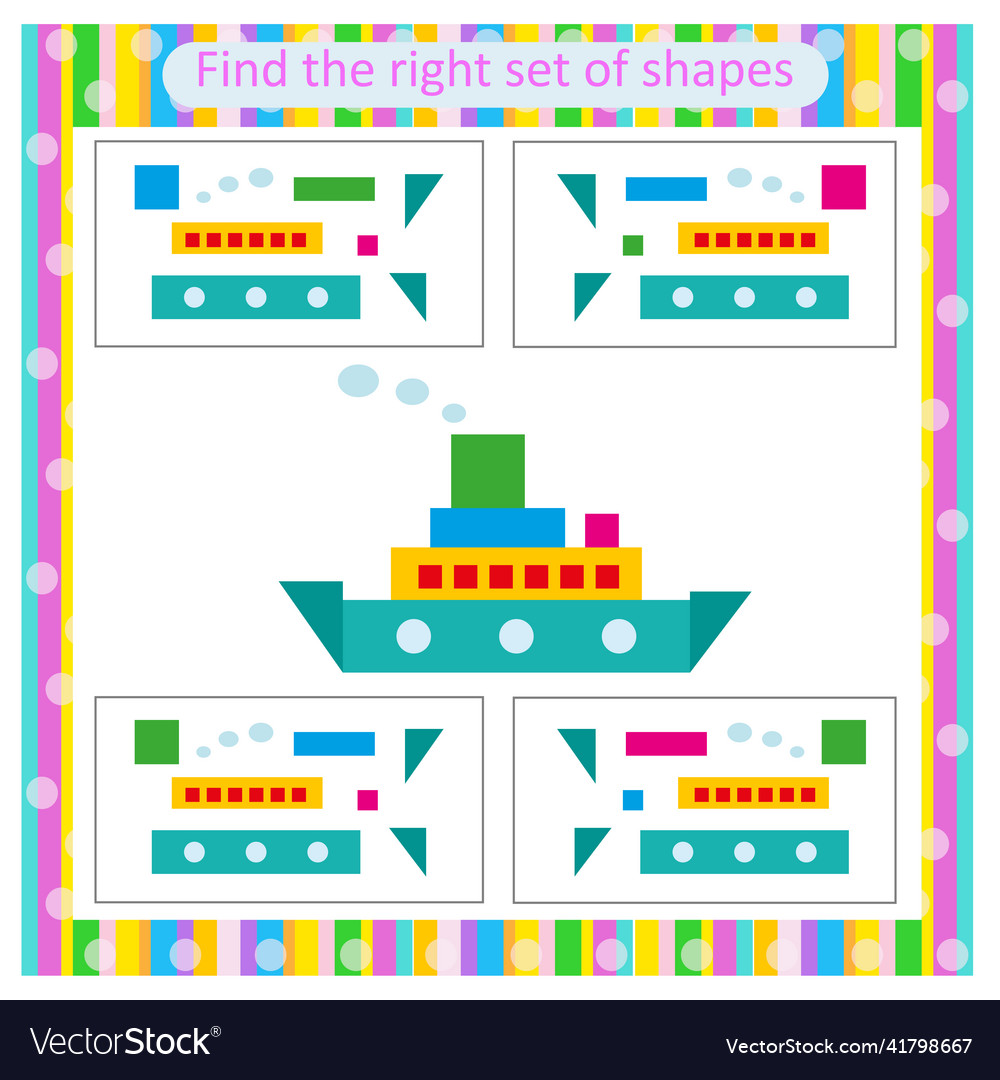 Logical game for kids Royalty Free Vector Image