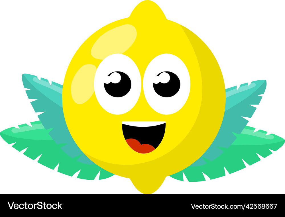 Mascot and emotions lemon with face Royalty Free Vector