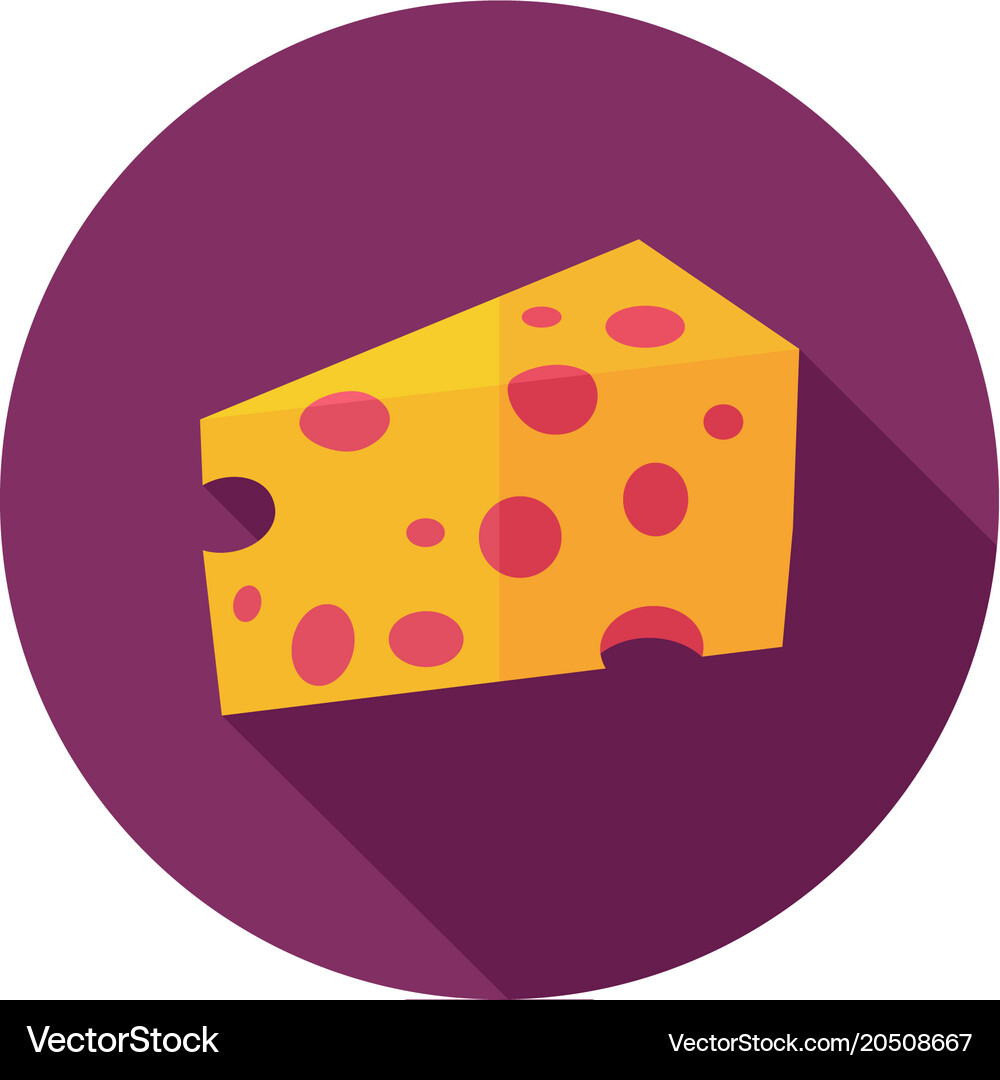 Piece of cheese icon Royalty Free Vector Image