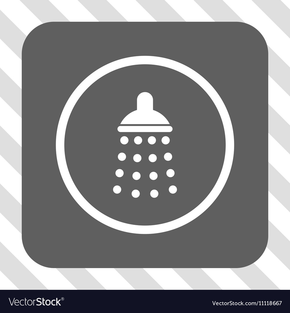 Shower rounded square button Royalty Free Vector Image