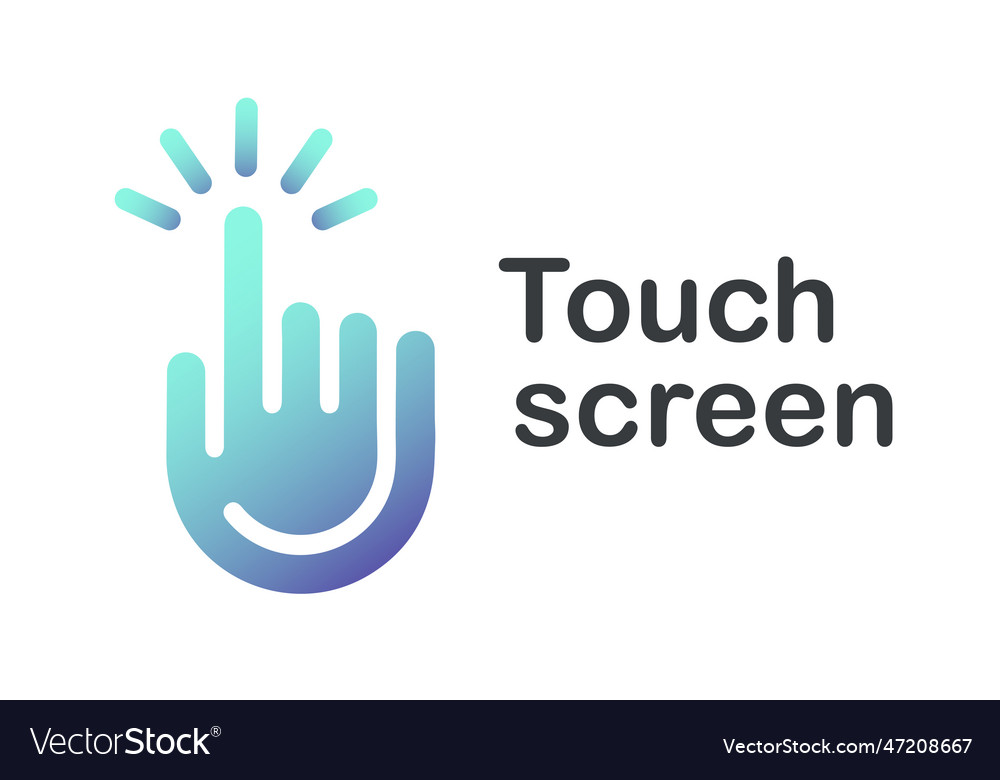 Touchscreen App Logo Royalty Free Vector Image