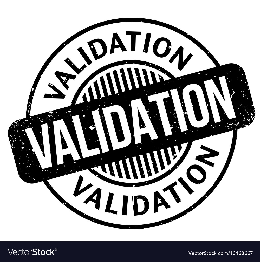 Validation rubber stamp Royalty Free Vector Image