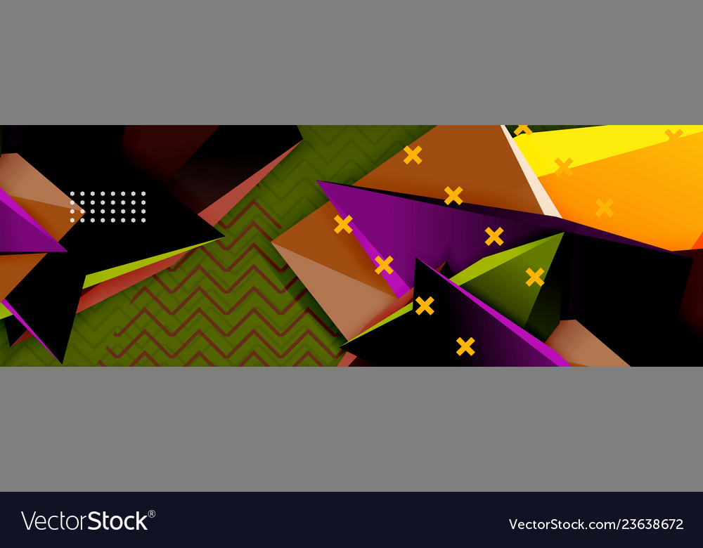3d triangular shapes abstract background Vector Image
