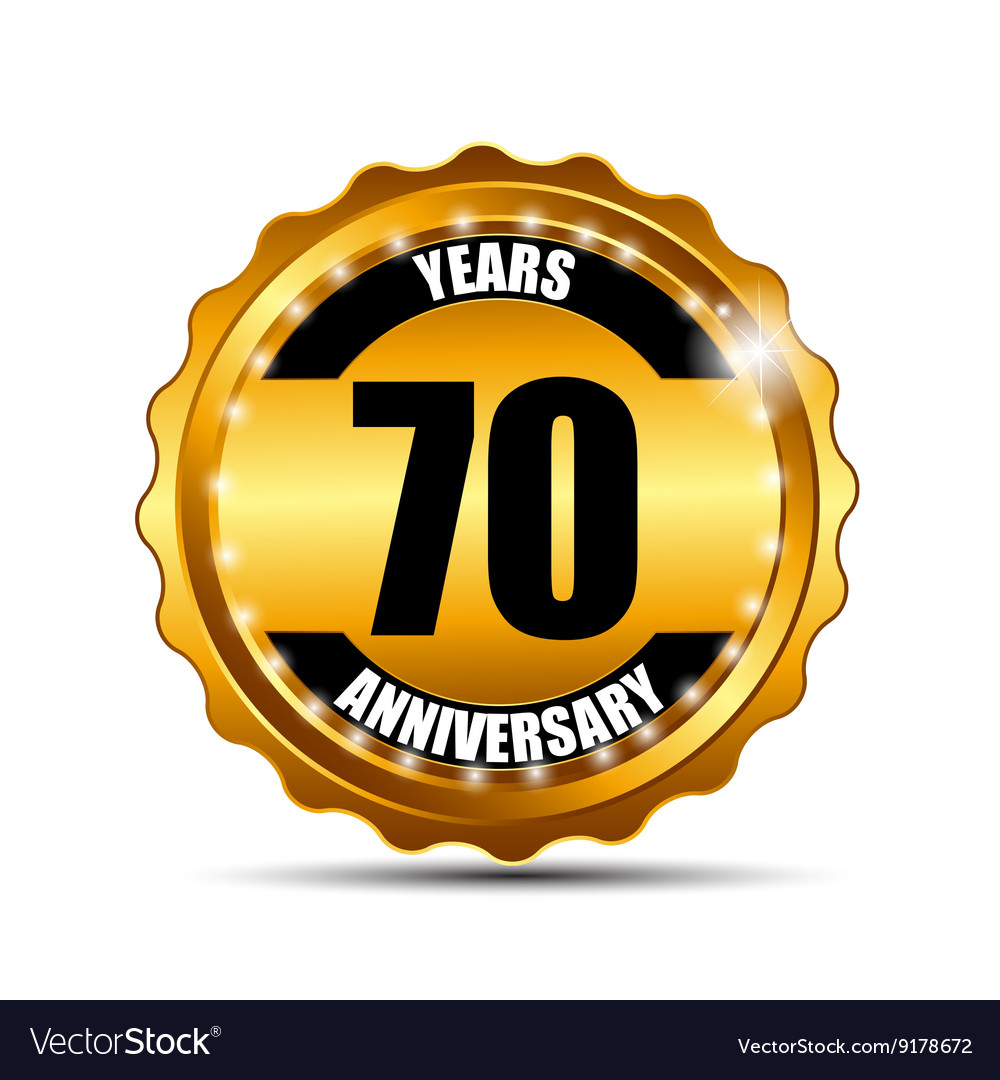 Anniversary gild label sign template Royalty Free Vector Anniversary gild label sign template Royalty Free Vector