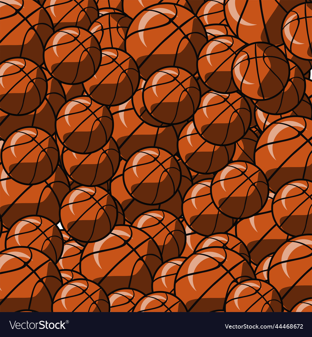 Basket ball pattern Royalty Free Vector Image - VectorStock