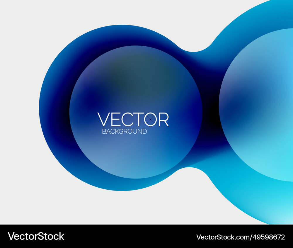 Beautiful flowing round shapes and circles Vector Image