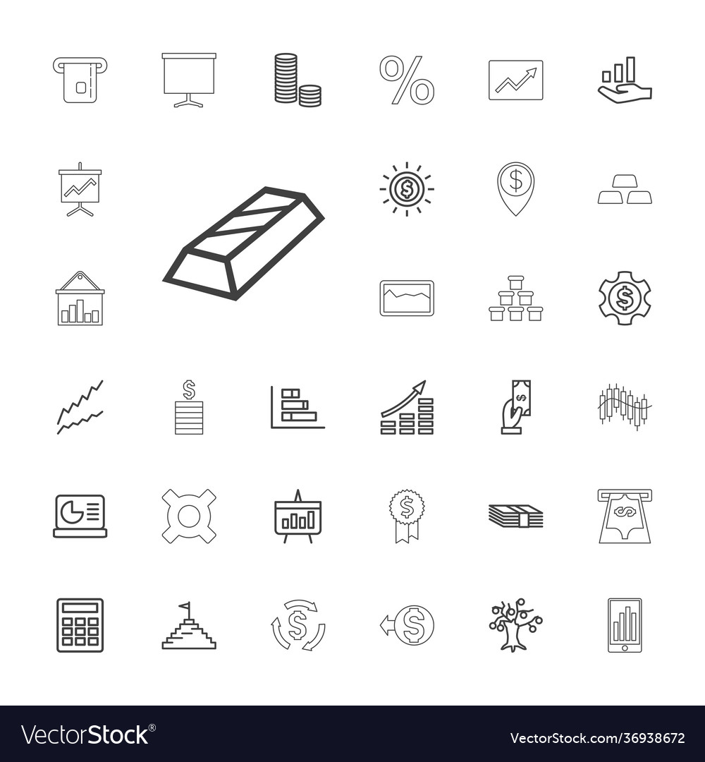 Financial icons Royalty Free Vector Image - VectorStock