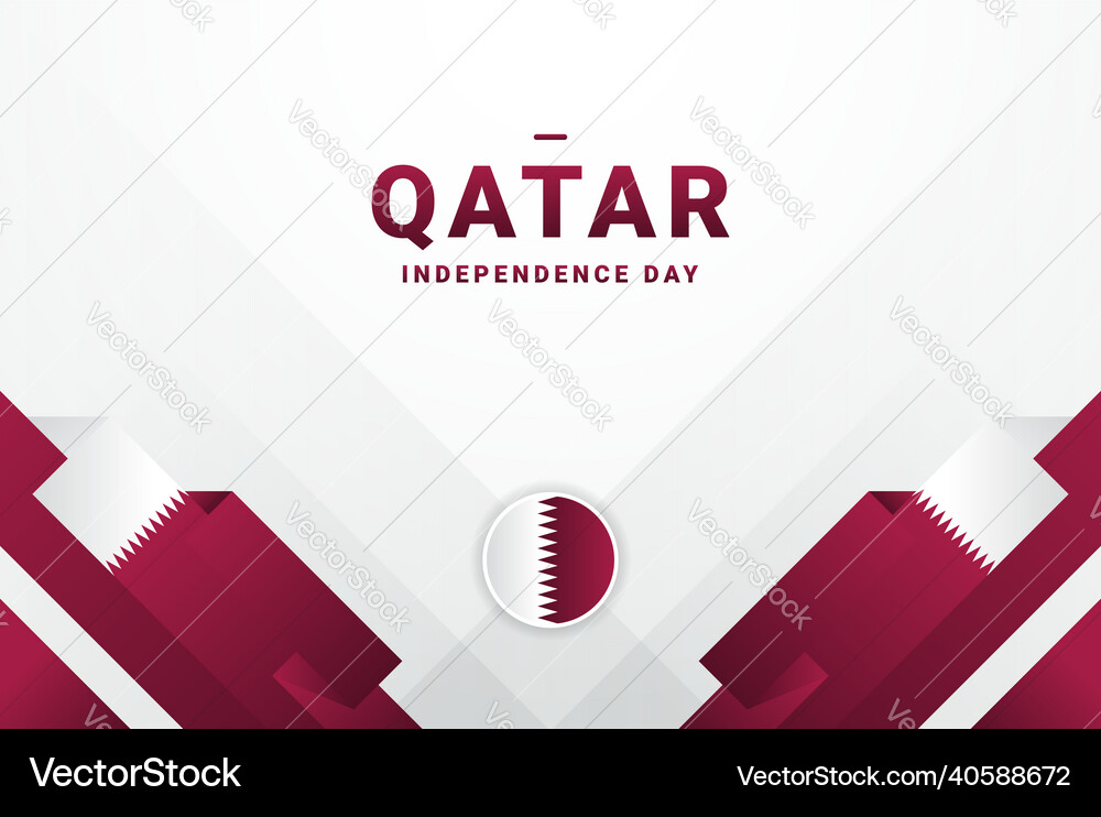 Qatar national day design background for greeting Vector Image