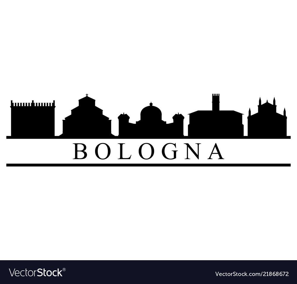 Skyline of bologna Royalty Free Vector Image - VectorStock