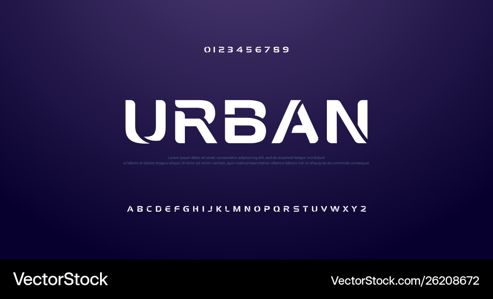 Sport future curve wave modern alphabet fonts Vector Image