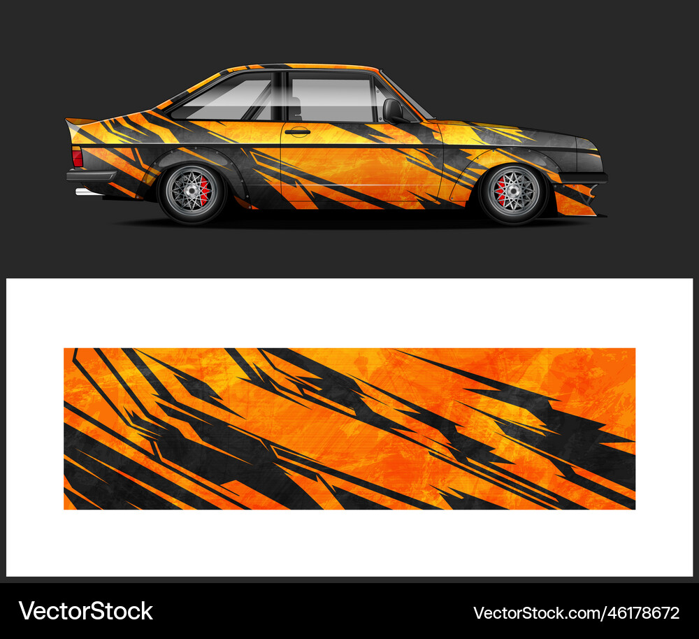 Vinyl car wrap design for vehicle sticker graphics