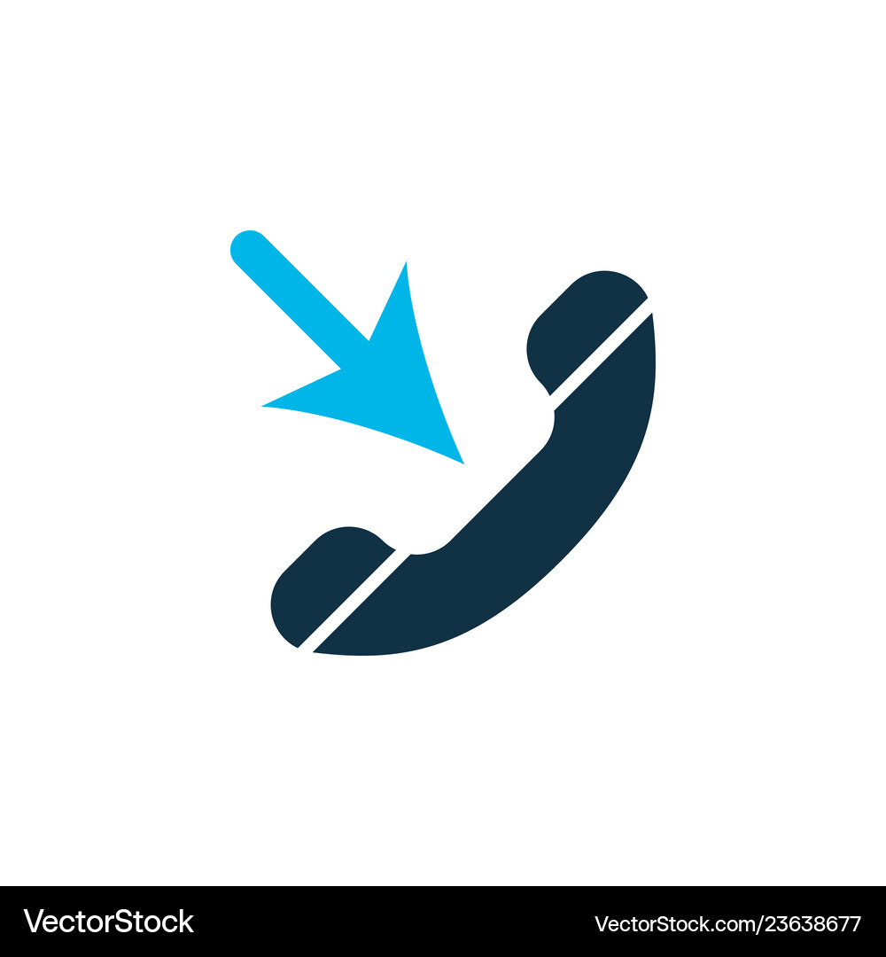 Incoming call icon colored symbol premium quality Vector Image