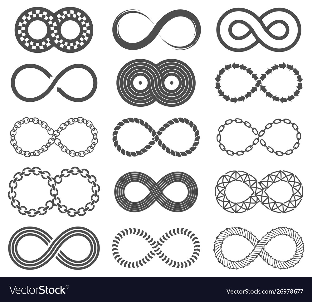 Infinity symbols mobius loop shape unlimited Vector Image Infinity symbols mobius loop shape unlimited Vector Image