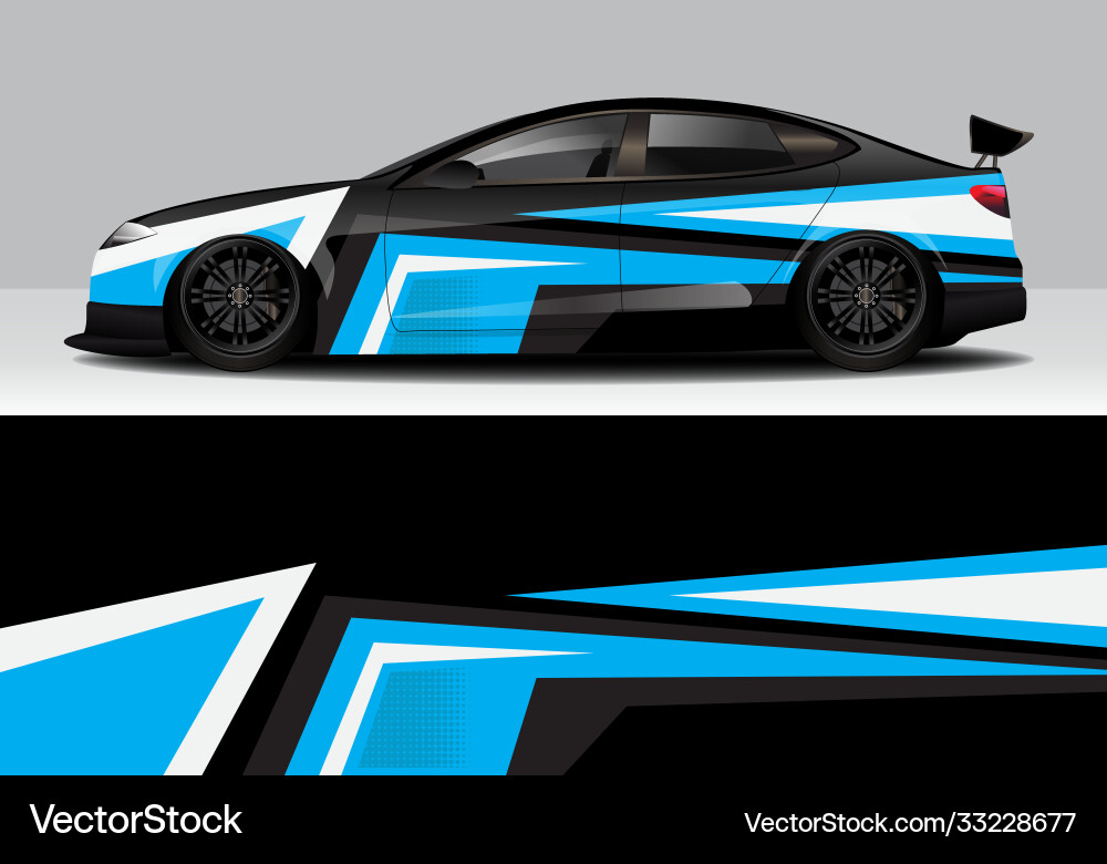 Modern sporty abstract car wrap auto sticker Vector Image