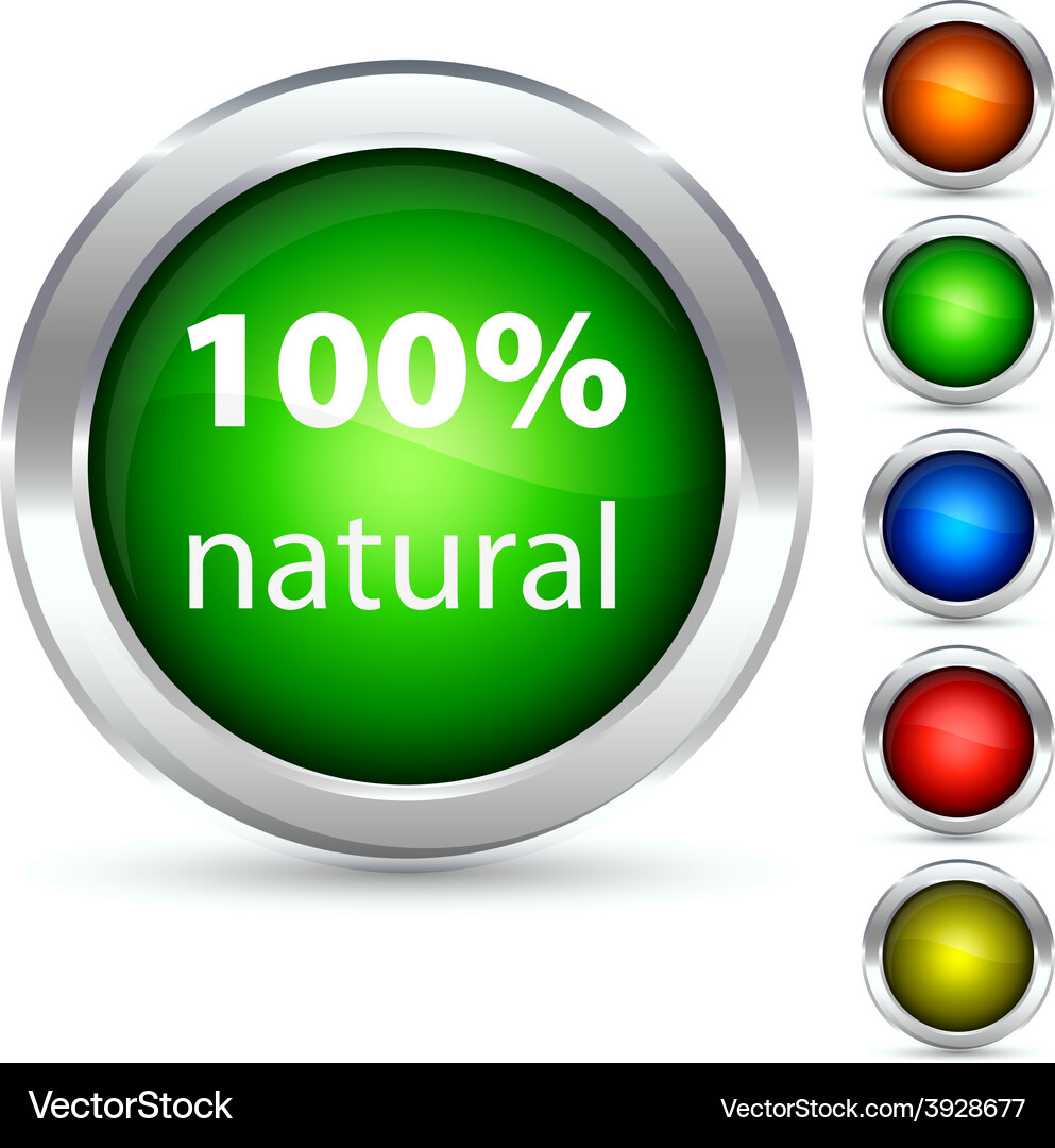 Natural button Royalty Free Vector Image - VectorStock