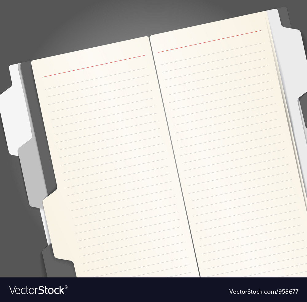 Note-book Royalty Free Vector Image - VectorStock