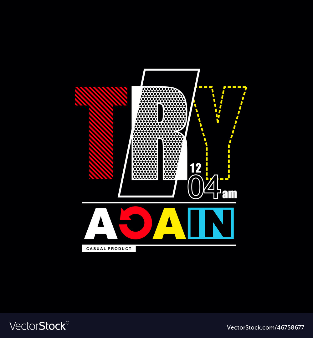 Try again Royalty Free Vector Image - VectorStock