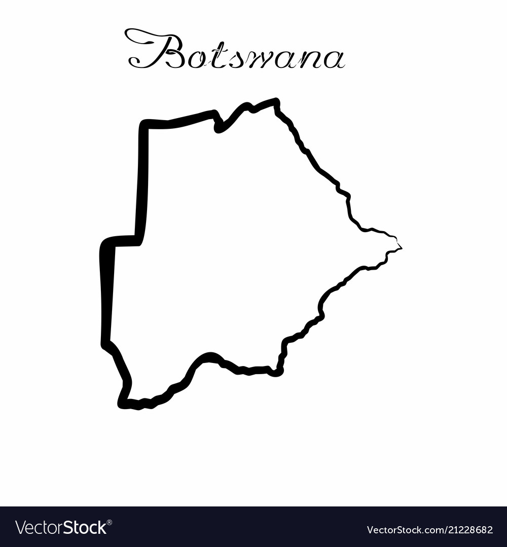 Botswana map Royalty Free Vector Image - VectorStock