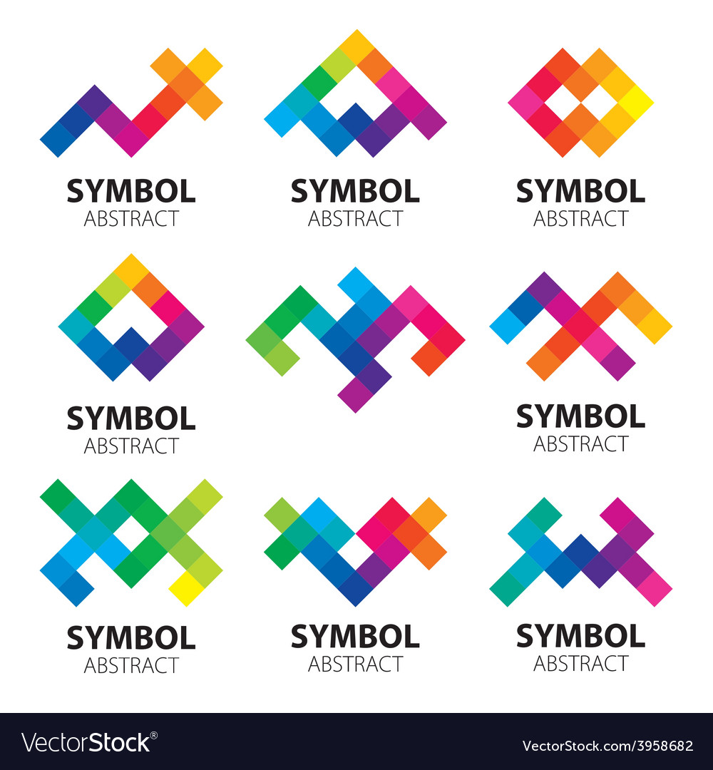 Collection of abstract logos the modules Vector Image