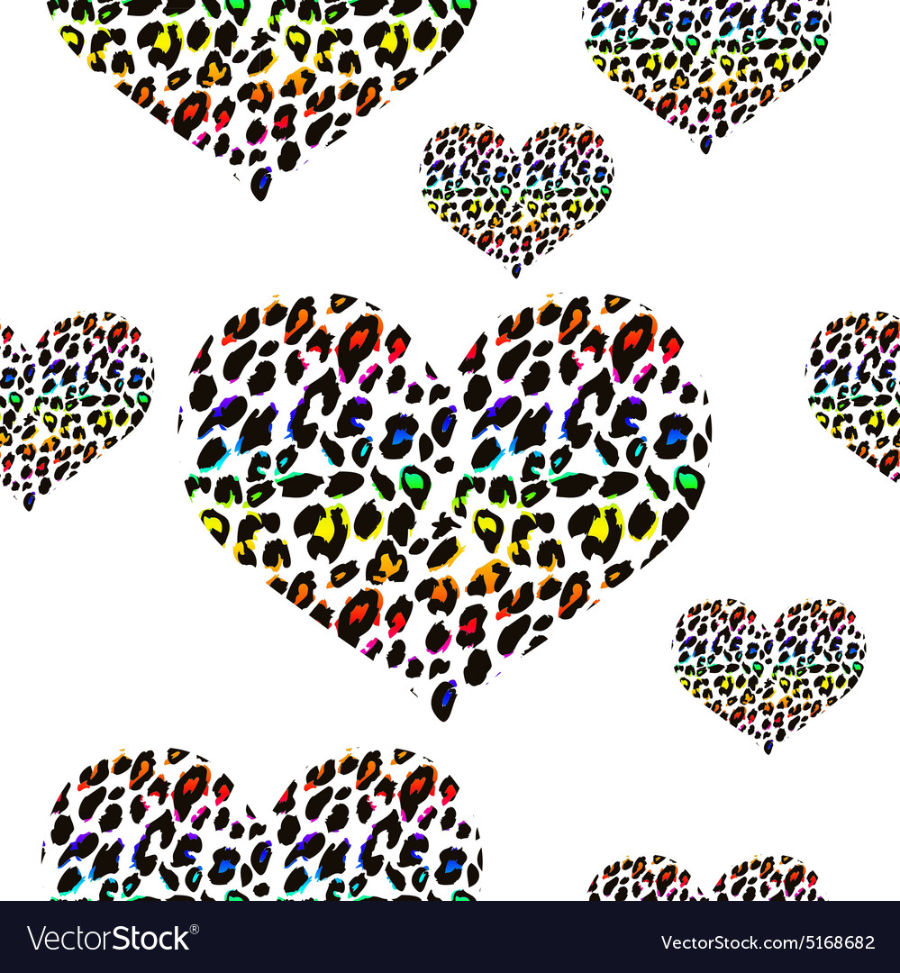 Leopard print pattern repeating background Vector Image