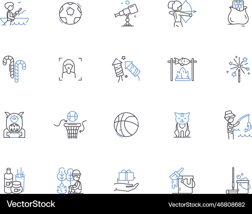Rapid motion line icons collection velocity Vector Image