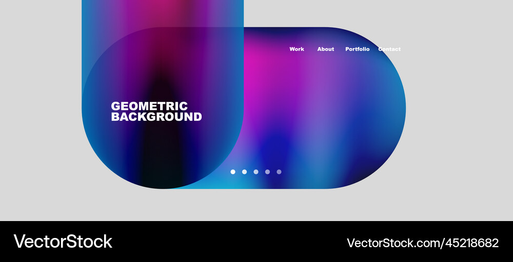 Round shapes and circles with liquid gradients Vector Image