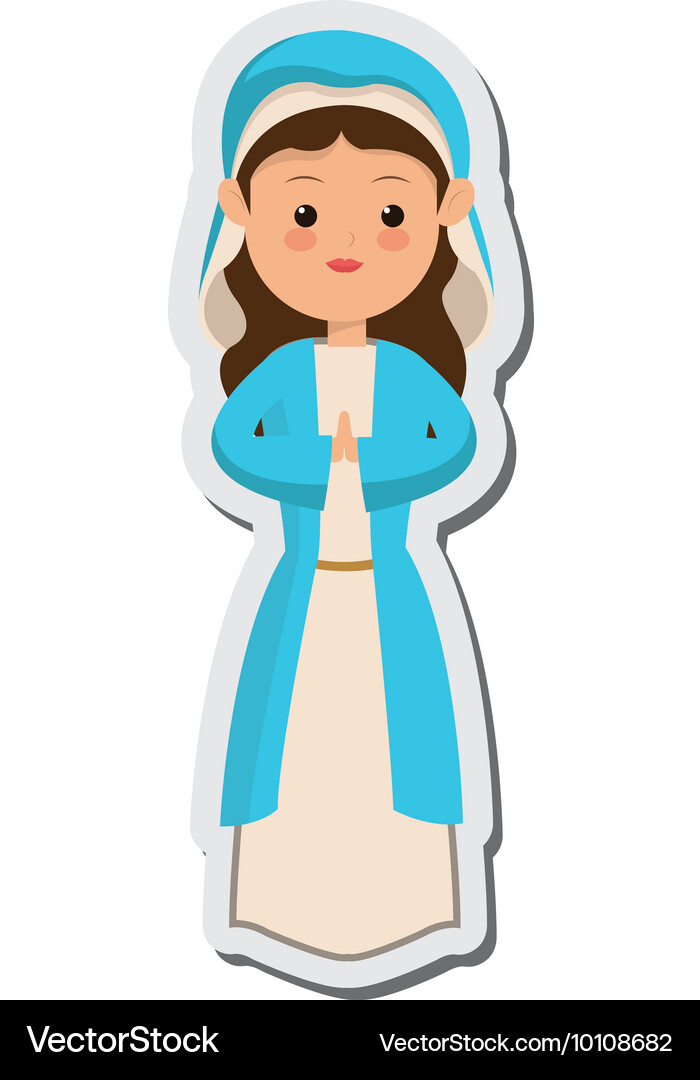 Virgin mary icon Royalty Free Vector Image - VectorStock
