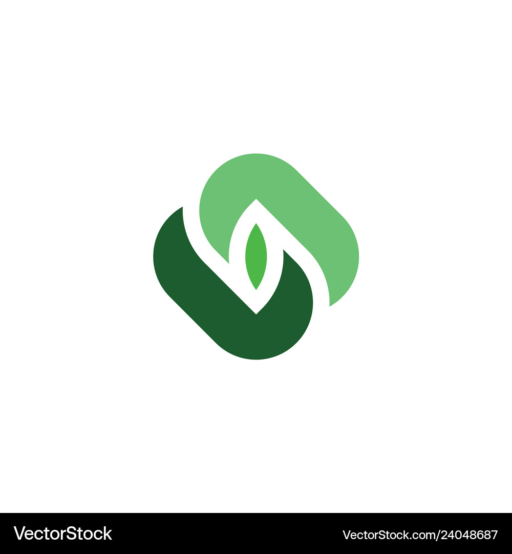Abstract logo eco green ecology symbol Royalty Free Vector