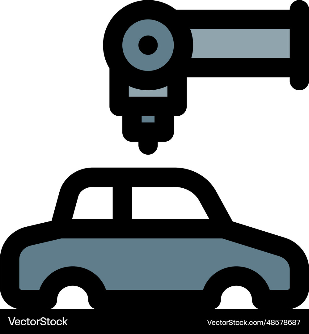 Car assembly manufacturing process of automobile Vector Image