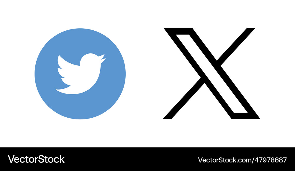 Change icon of the twitter platform Royalty Free Vector