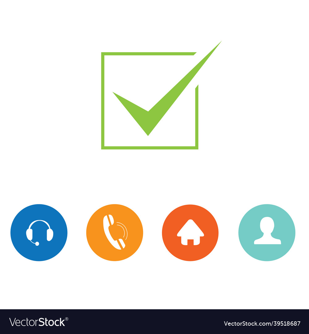 Check mark icon symbols symbol for website Vector Image Check mark icon symbols symbol for website Vector Image