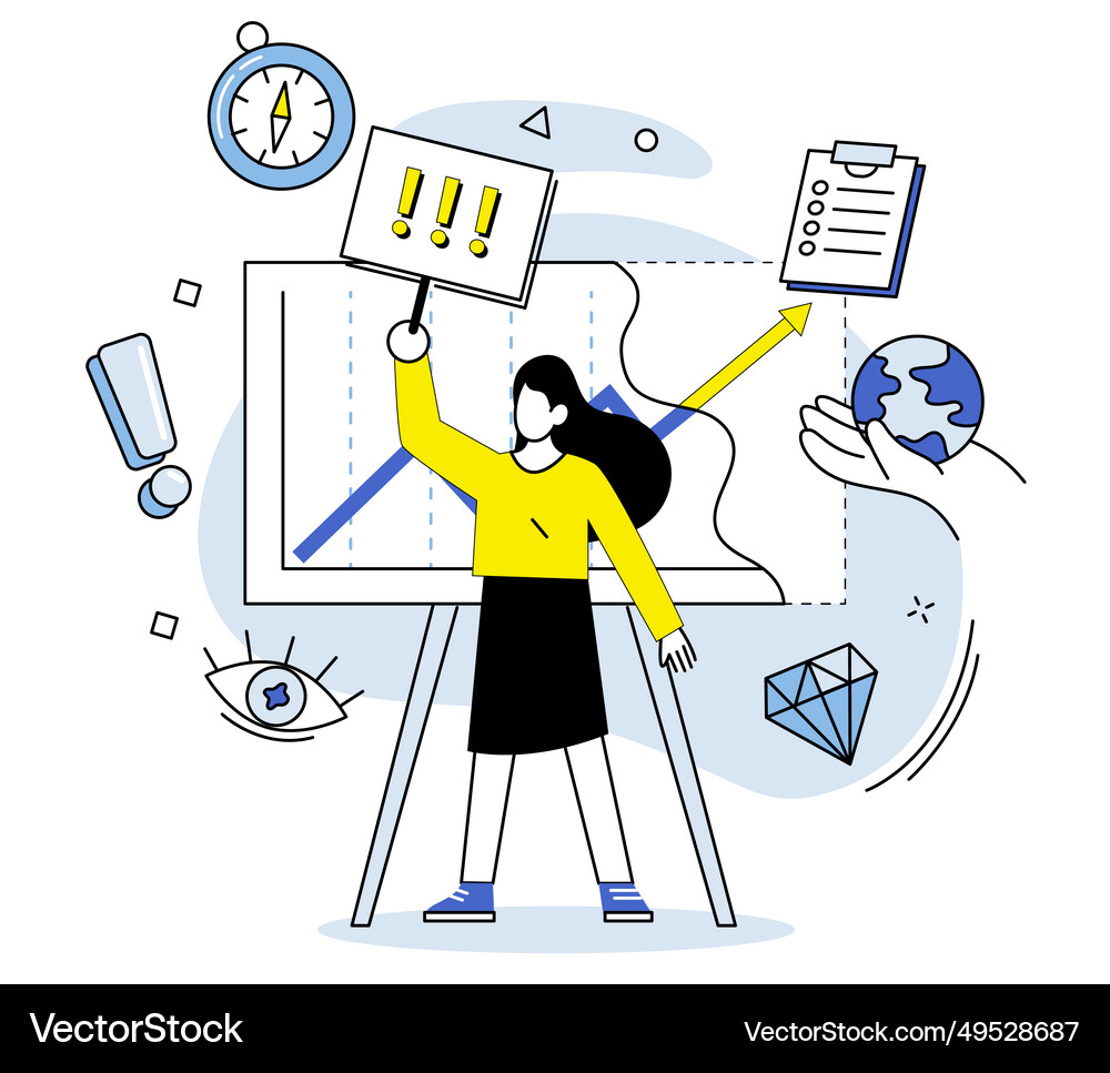 Data visualization helps Royalty Free Vector Image