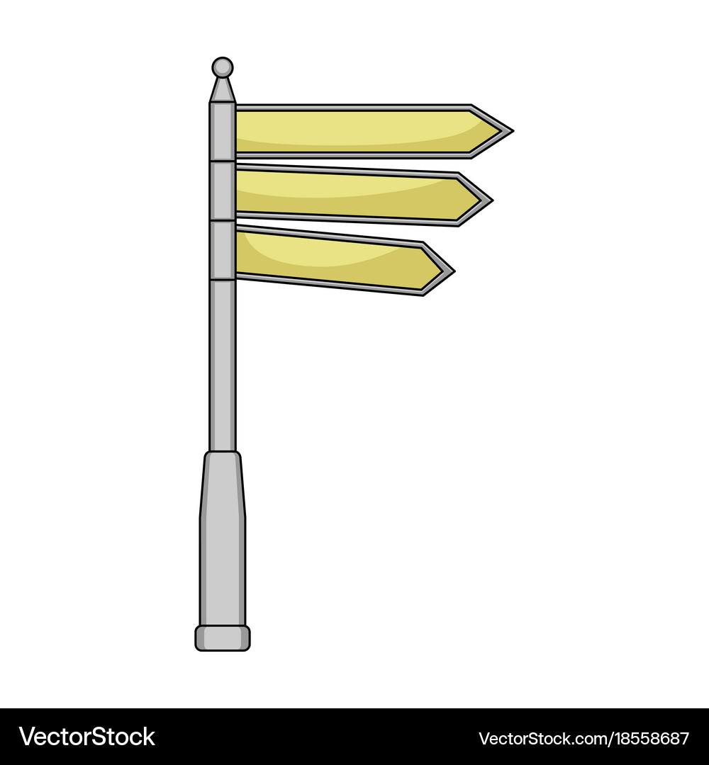 Sign single icon in cartoon stylesign Royalty Free Vector