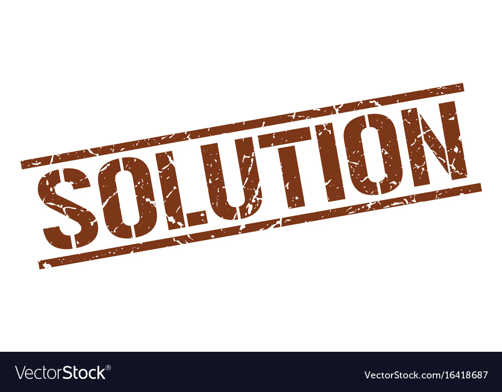Solution stamp Royalty Free Vector Image - VectorStock
