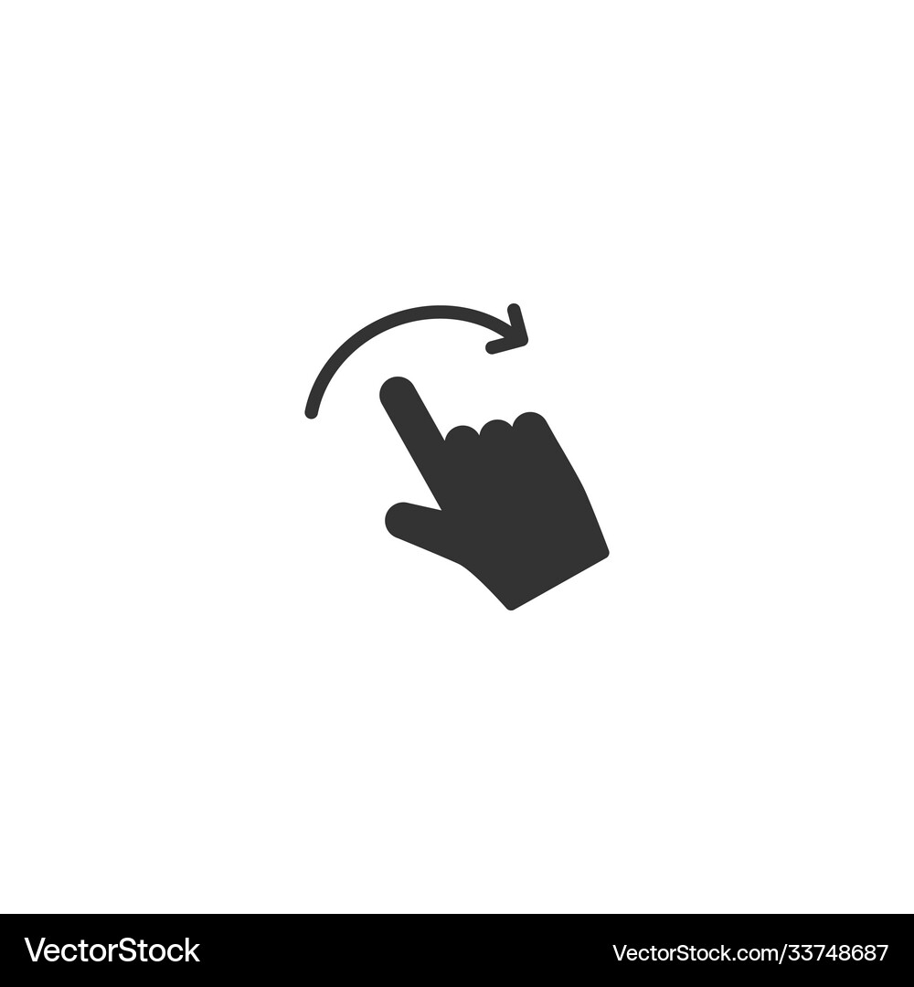 Swipe to right icon pointing hand with right Vector Image