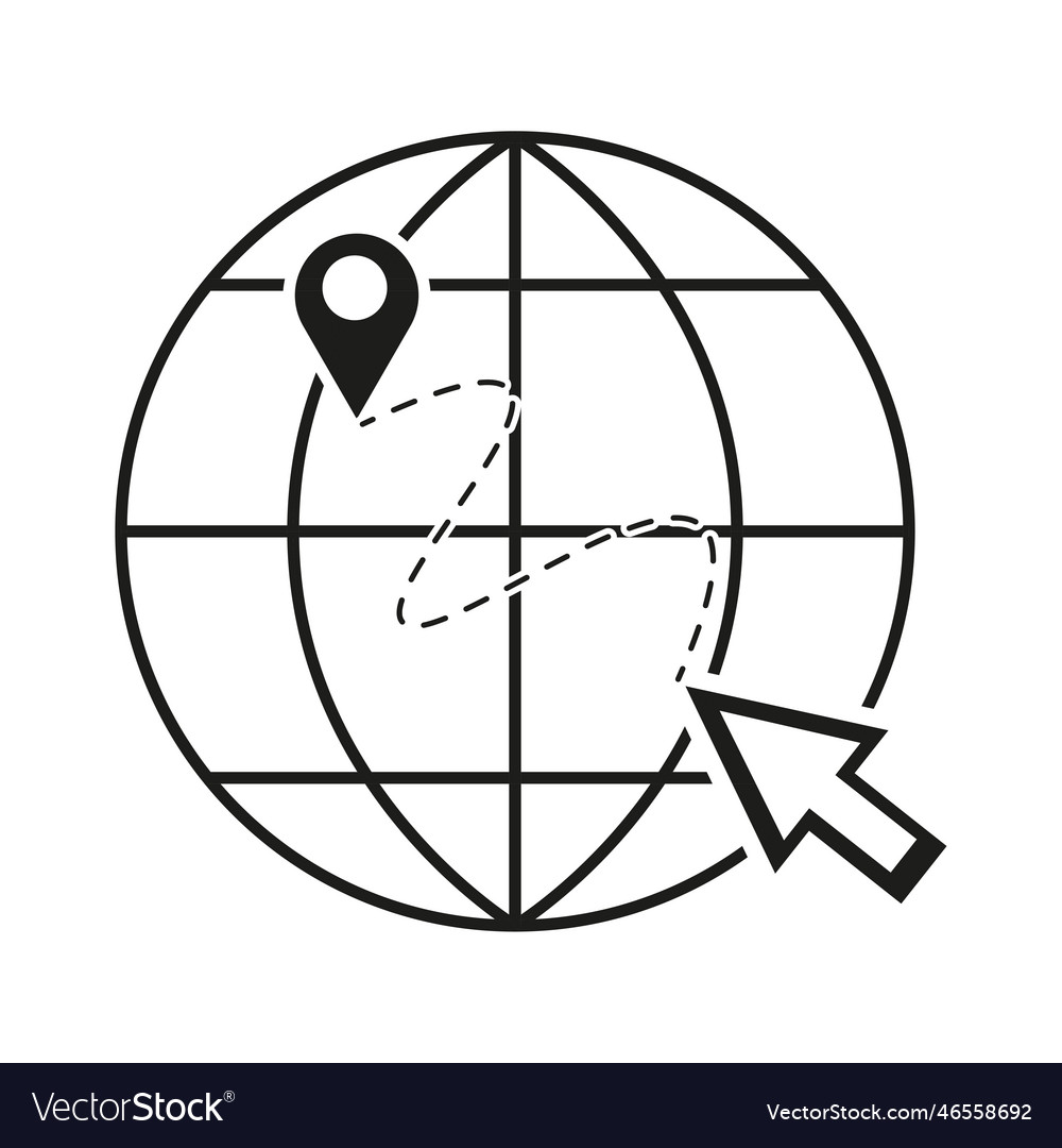 Ground Cursor Icon Earth Cursor Path Royalty Free Vector