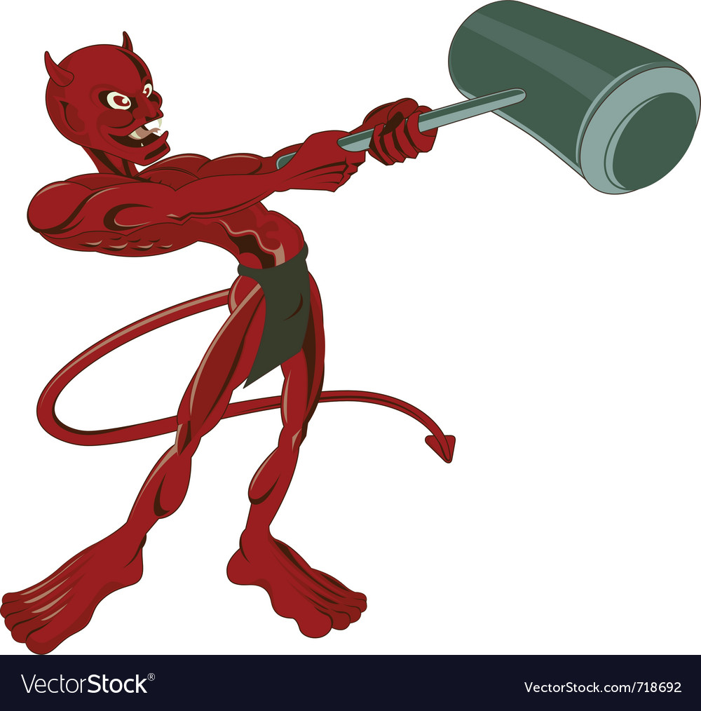 Ripped cheeky devil Royalty Free Vector Image - VectorStock