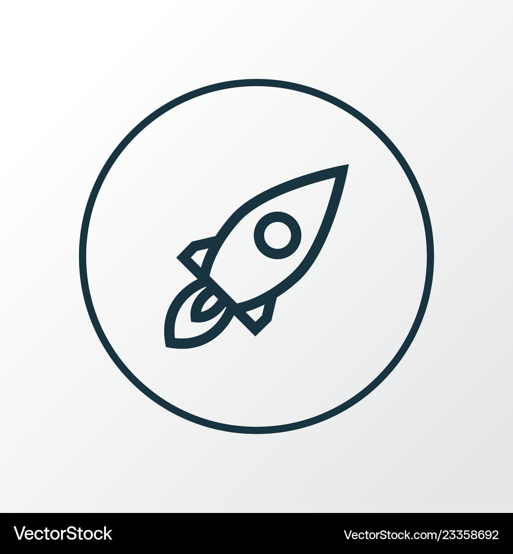 Rocket icon line symbol premium quality isolated Vector Image