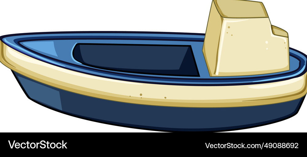 Transportation boat toy cartoon Royalty Free Vector Image