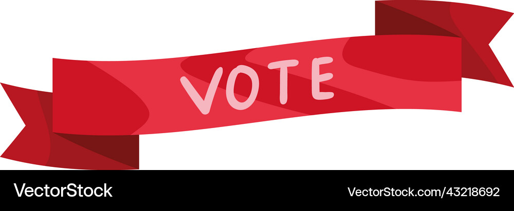 Vote word in ribbon Royalty Free Vector Image - VectorStock