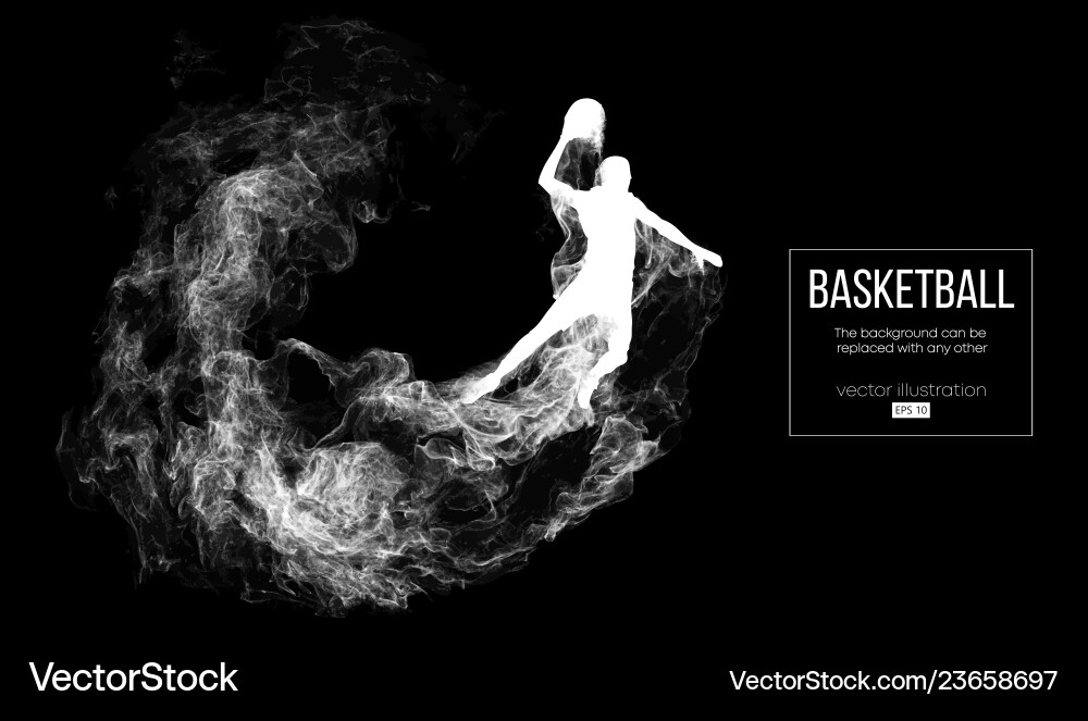 Abstract silhouette a basketball player Royalty Free Vector