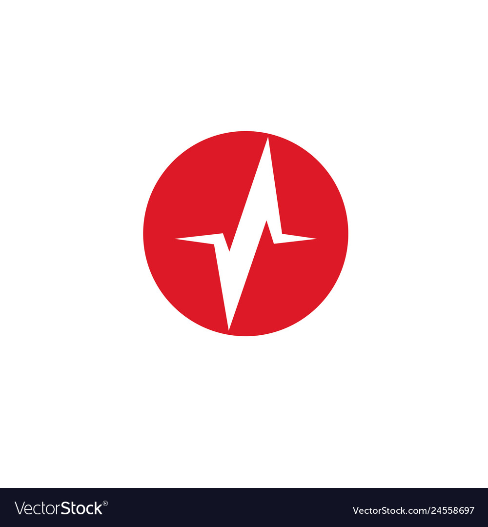 Cardiology conceptual logo created with an ecg Vector Image