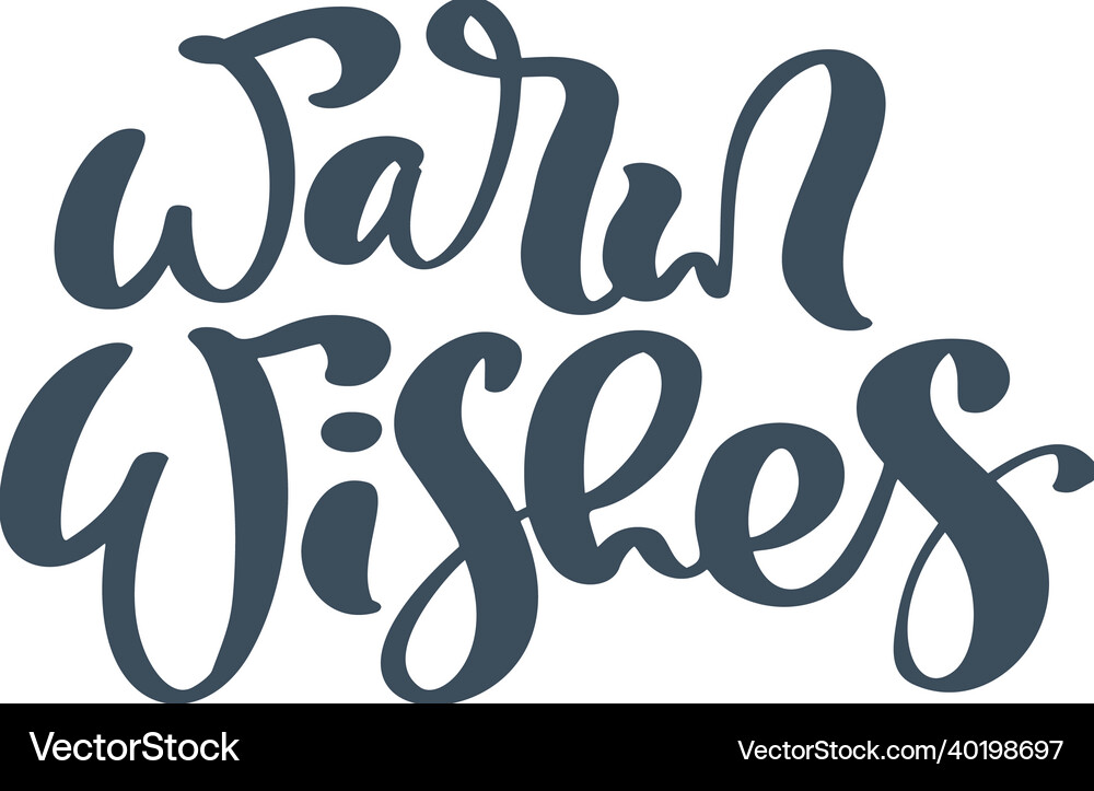 Christmas hand drawn lettering text warm Vector Image