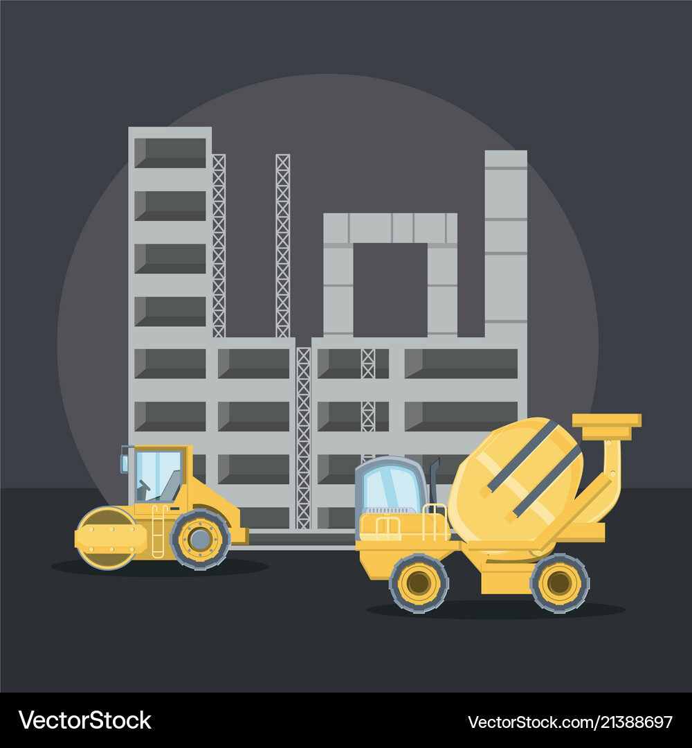 Construction trucks design Royalty Free Vector Image