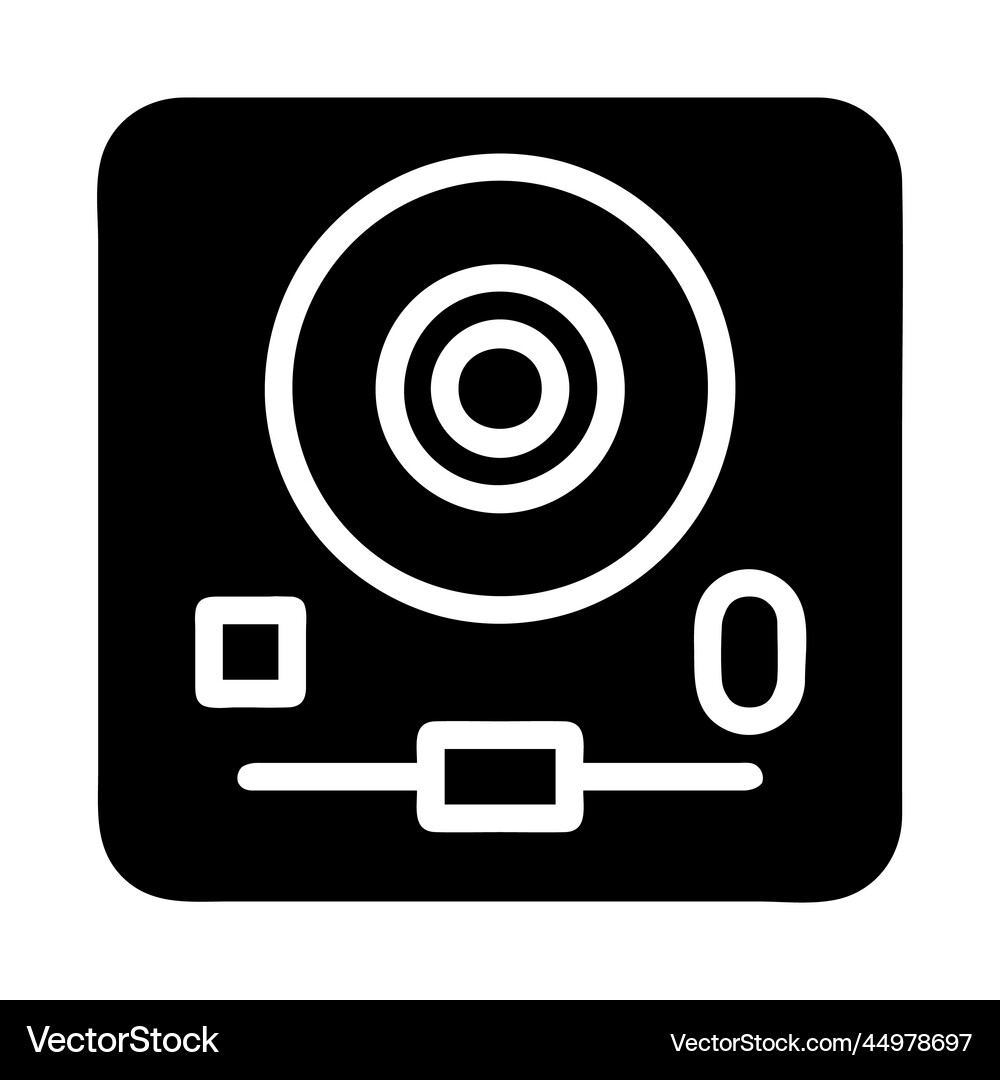 Dj solide ikone social media sign icons isoliert Vektorbild