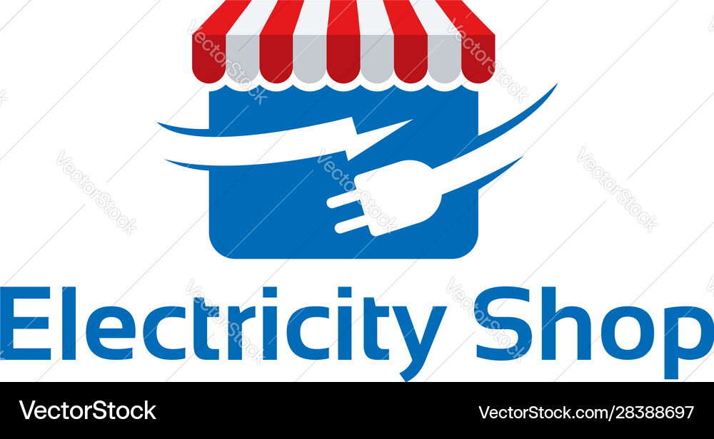 Electricity shop logo template designs Royalty Free Vector