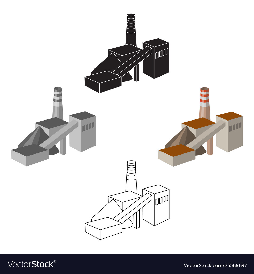 Plant with pipefactory on processing Royalty Free Vector